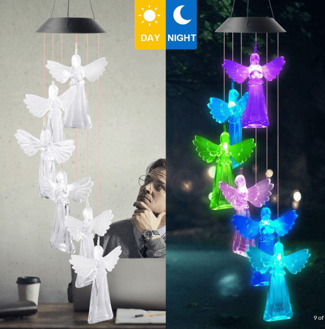 Solar Angel Wind Chime Light | SmartLightPanel.com